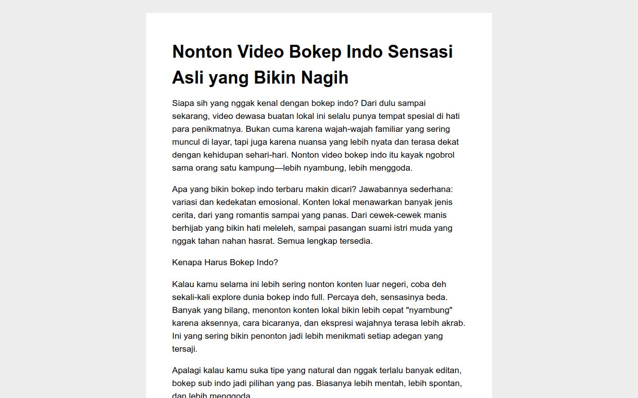 Nonton Video Bokep Indo
